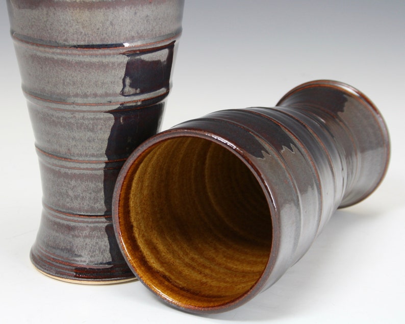 Stoneware Beer Glass Pilsner Cup Barware With Classic Banding - Etsy