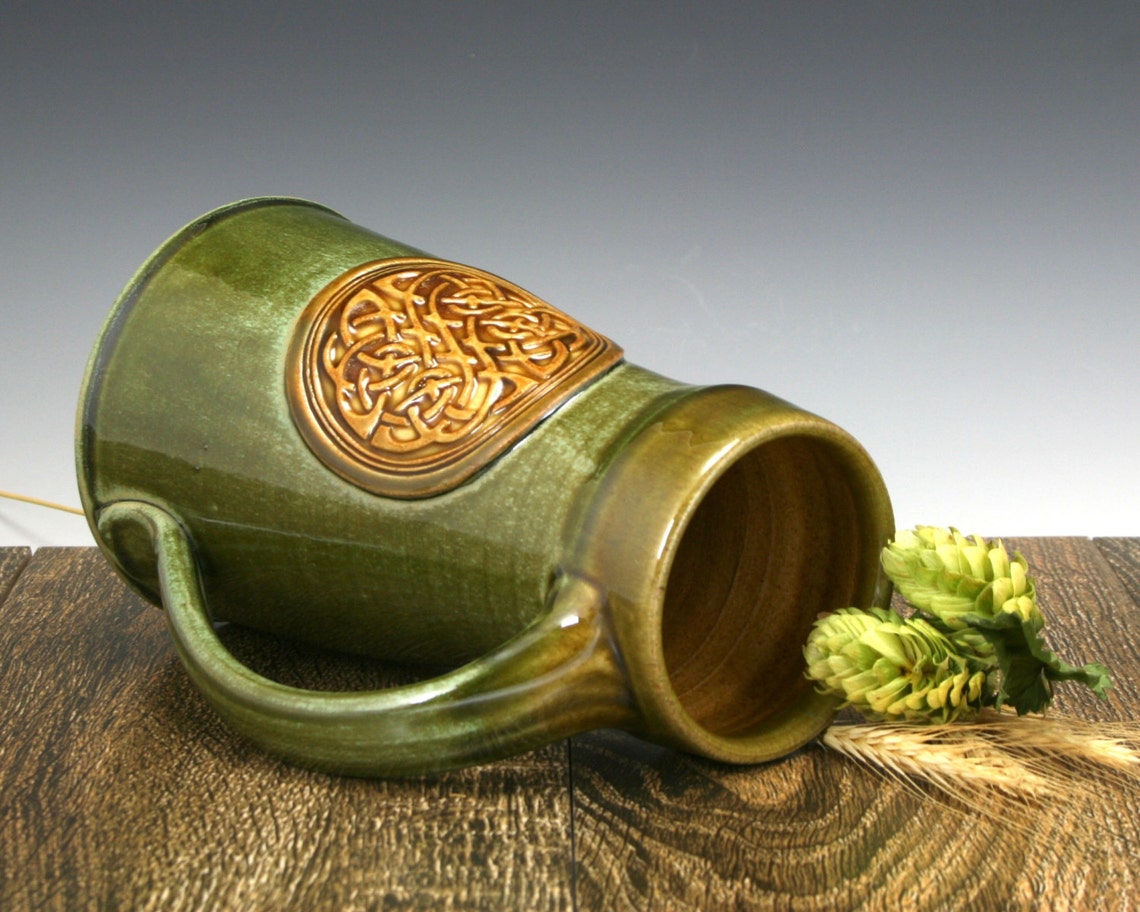 Celtic Beer Tankard in HUGE 32 Oz Size With Celtic Knot Logo - Etsy