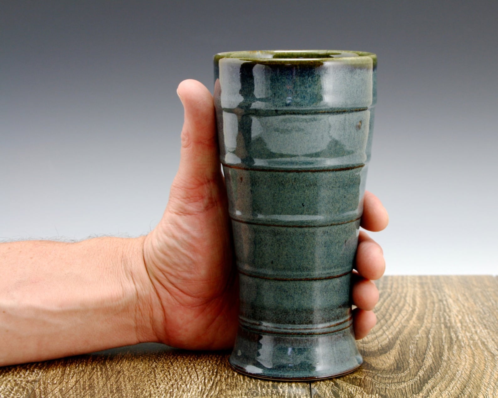 Stoneware Pottery Pilsner Cup 16 Oz. With Night Sky Blue - Etsy