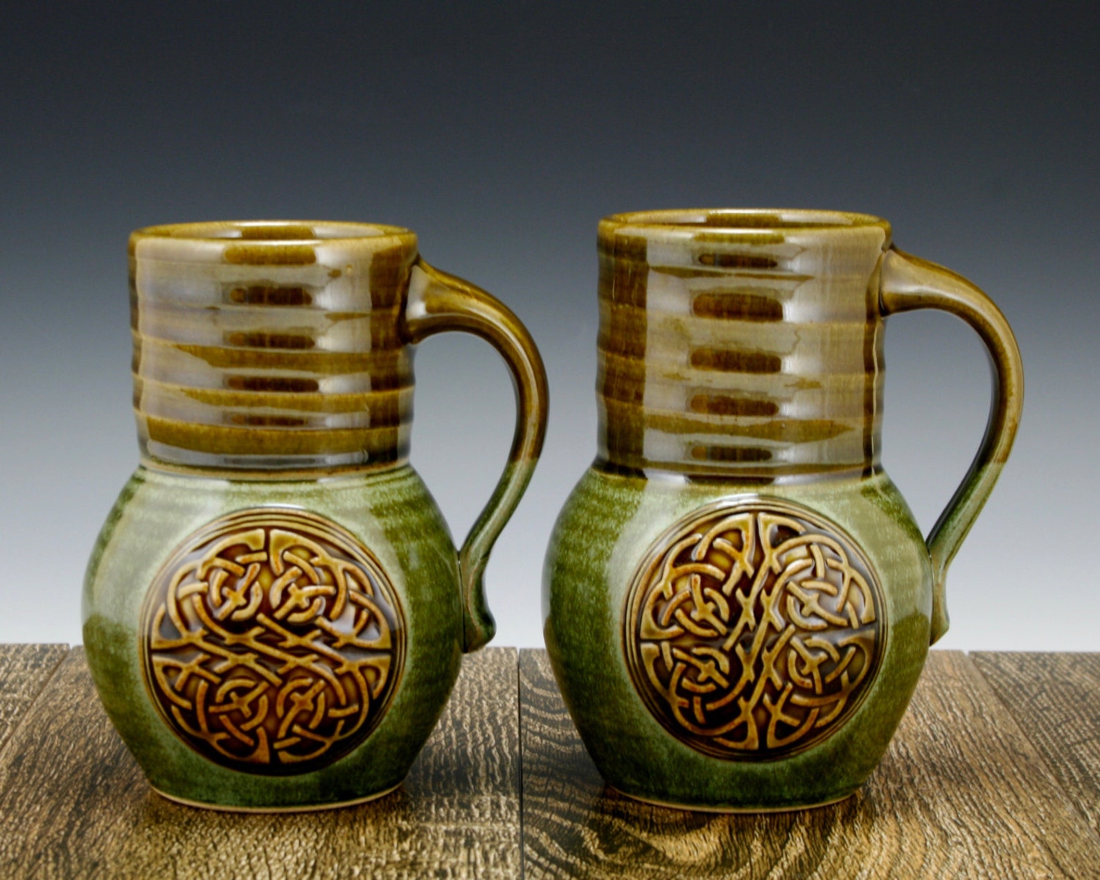 Handmade Stoneware Beer Tankard: Celtic Knot Medieval Beaker - Etsy