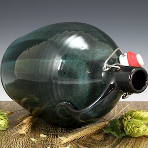 Growler - 64oz Ceramic Beer Growler With Night Sky Blue Glaze - Etsy