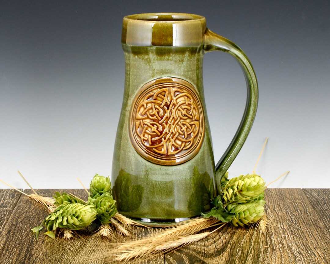 Celtic Beer Tankard in HUGE 32 Oz Size With Celtic Knot Logo | Great ...