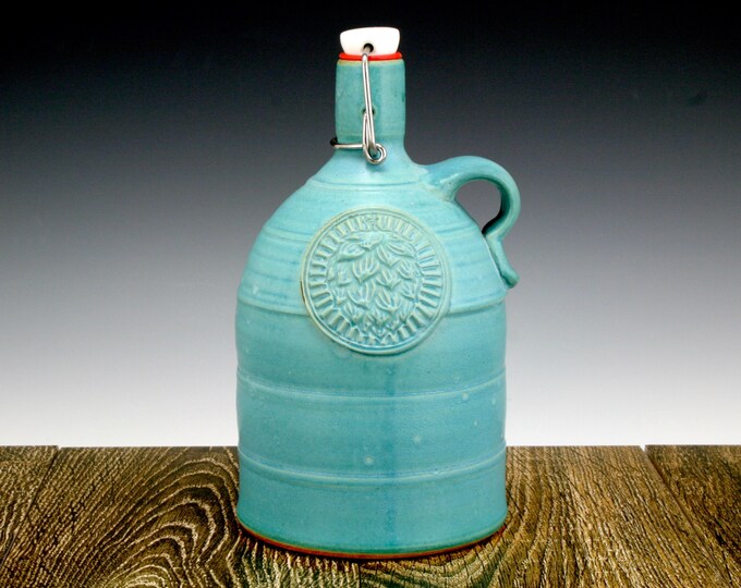 32 Oz Beer Growler a Ceramic Stoneware Growler With Big Hop - Etsy