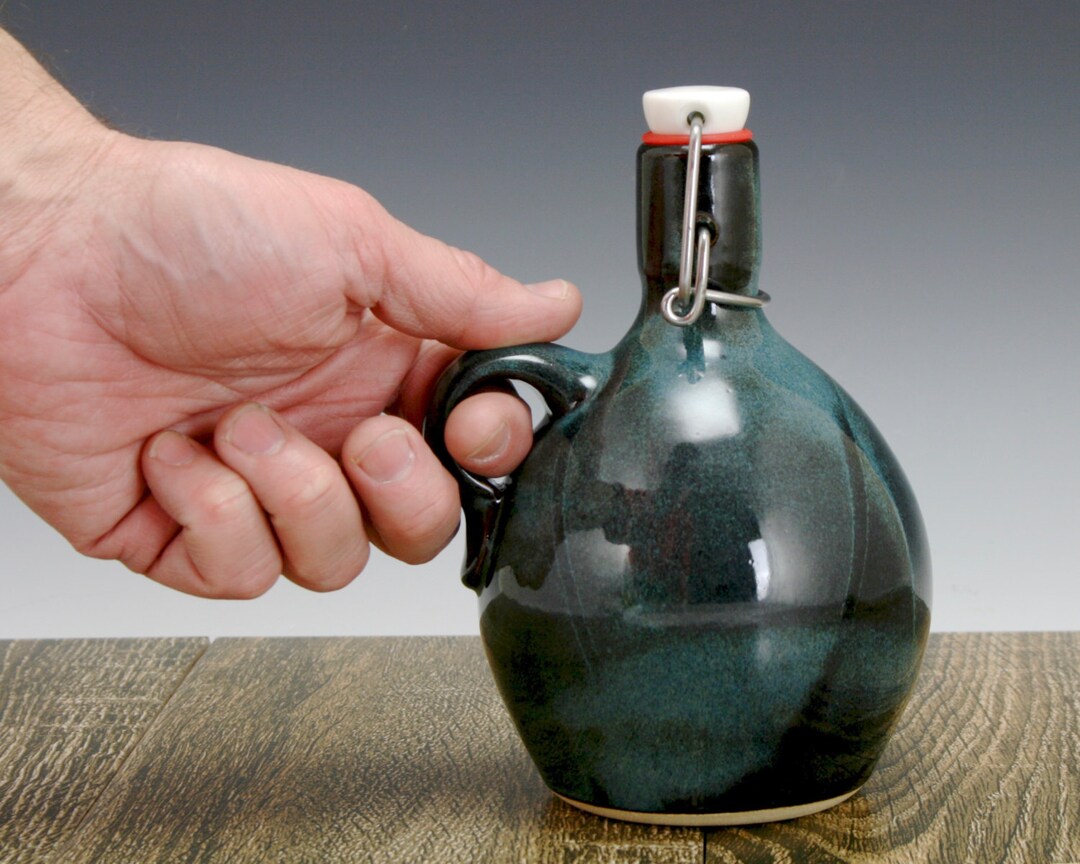 Stoneware Pottery Mini Beer Growler, 16oz Beer Saver - Etsy