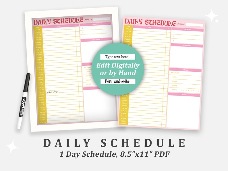 Groovy Productivity Bundle | 2025 Monthly Calendar | Retro Groovy ...
