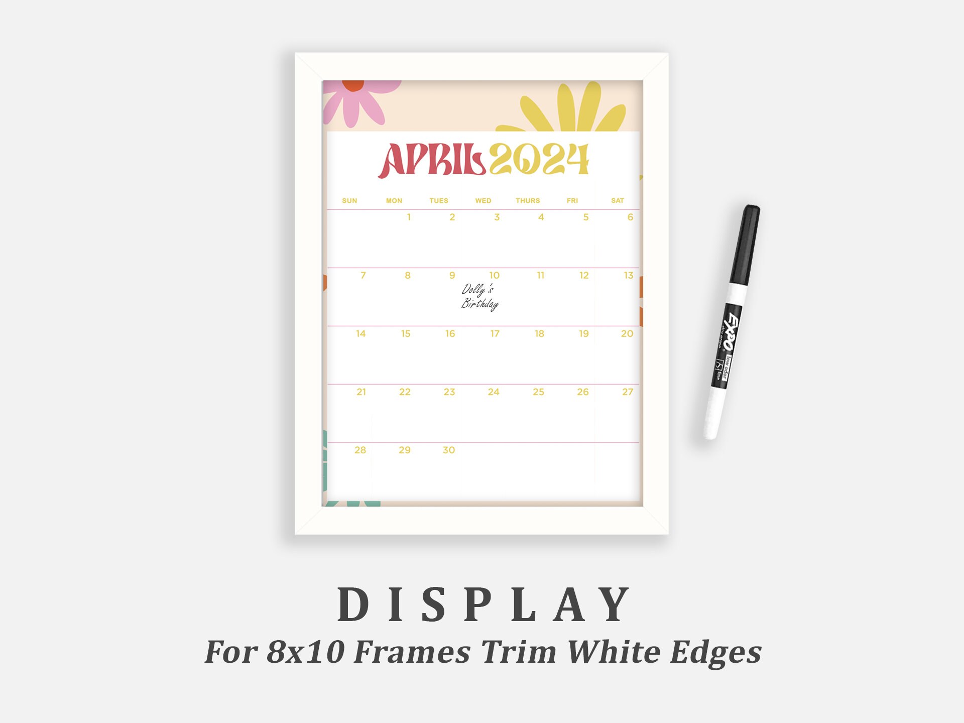 2024 Retro Calendar | Groovy Calendar | Printable | Instant Download ...