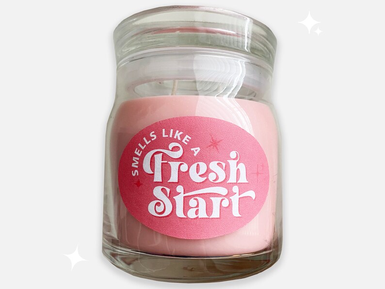 Retro Candle Label Groovy Label for Yankee Candle Smells Like a Fresh ...