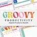 Groovy Productivity Bundle | 2025 Monthly Calendar | Retro Groovy ...