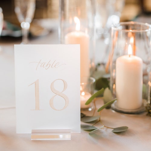 Acrylic Table Numbers Wedding Special Event Reception - Etsy