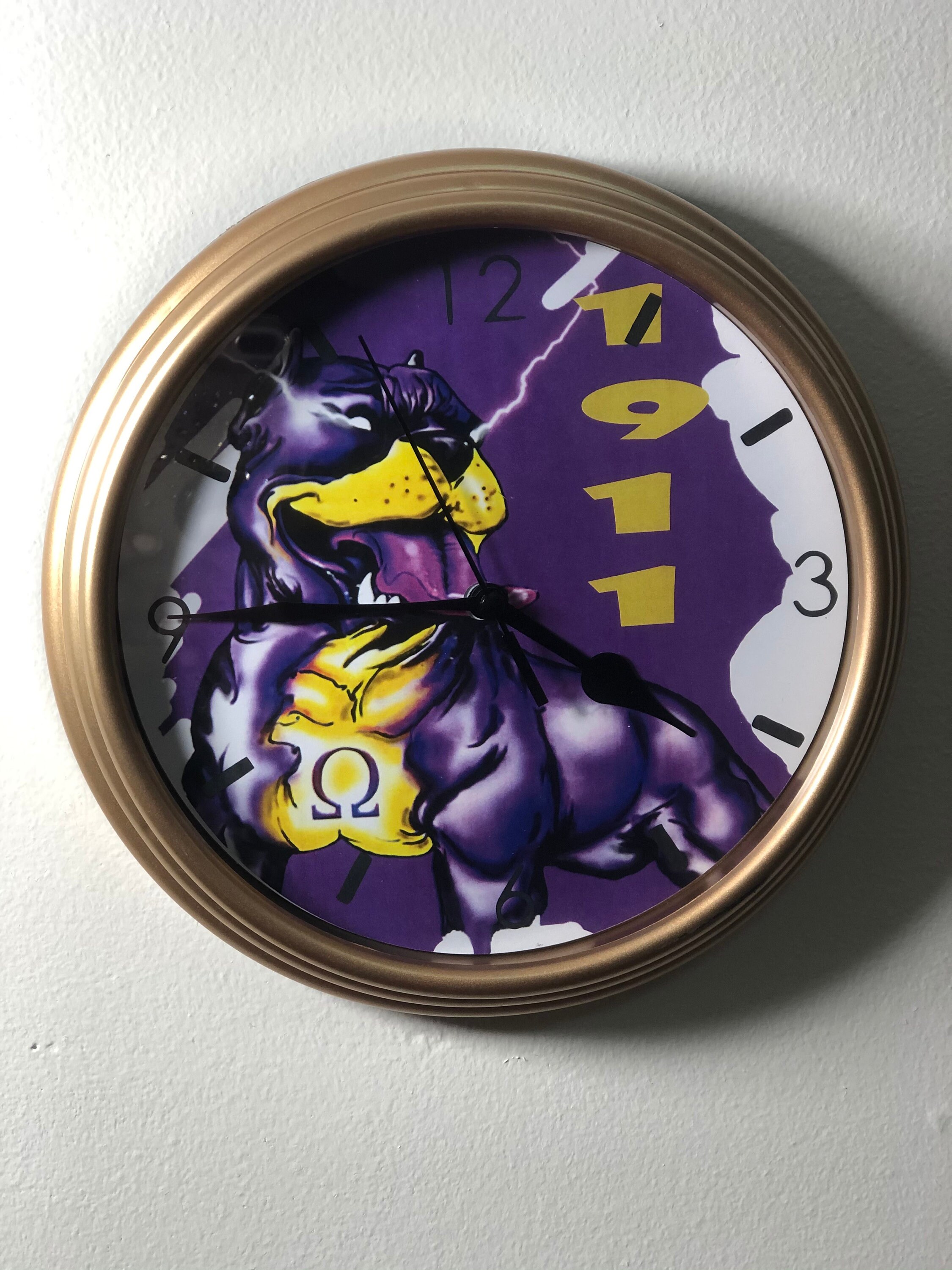 Omega Psi Phi Wall Clock/ Greek Wall Clock/ Fraternity Wall | Etsy