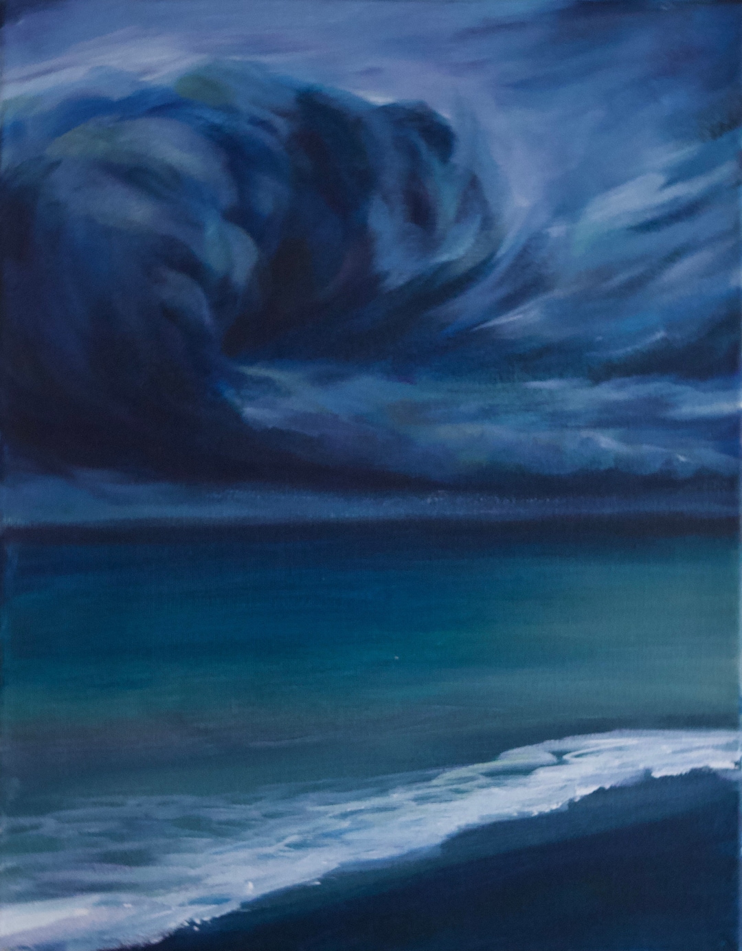 Moody Seascape - Original Ocean Painting - Dark Stormy Sea Painting ...