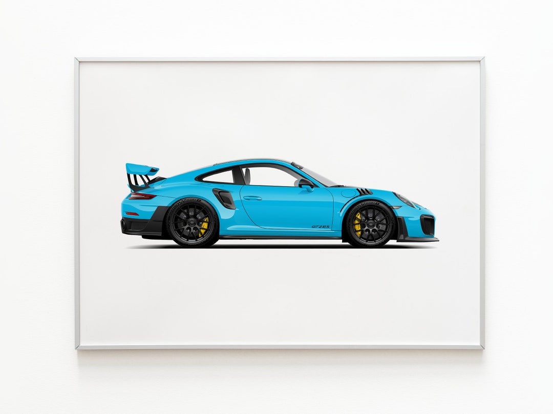 Porsche 991 GT2RS Blue Print/poster/wall Art - Etsy