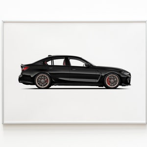 BMW G80 M3 CS Black Print/poster/wall Art - Etsy