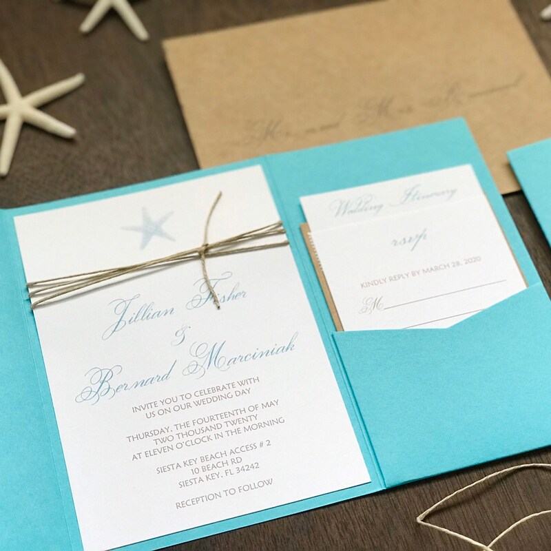 Beach Wedding Invitation - Etsy