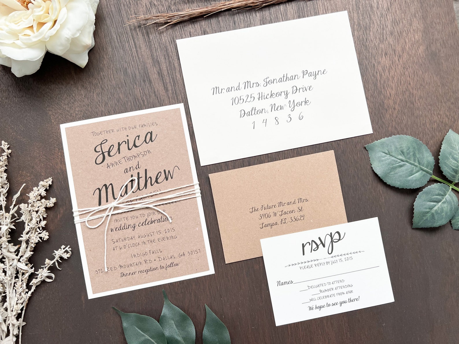 Rustic Wedding Invitation Rustic Chic Wedding Invitation - Etsy