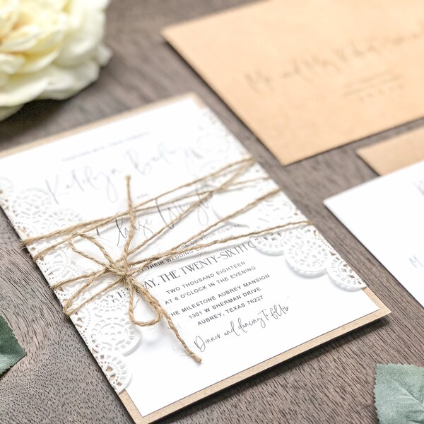 Doily Invitation - Etsy