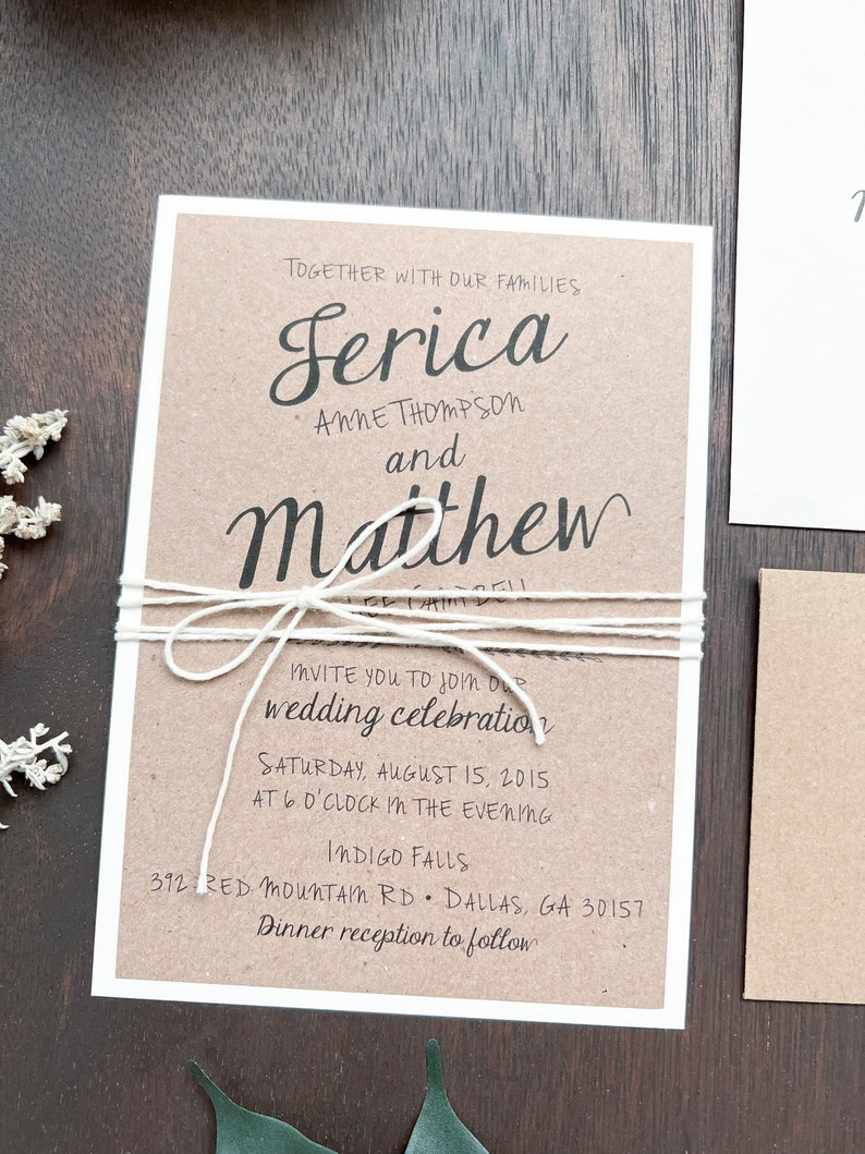 Rustic Wedding Invitation Rustic Chic Wedding Invitation - Etsy