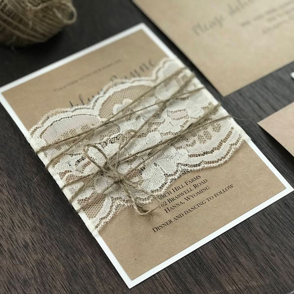 Wedding Invitation Lace - Etsy
