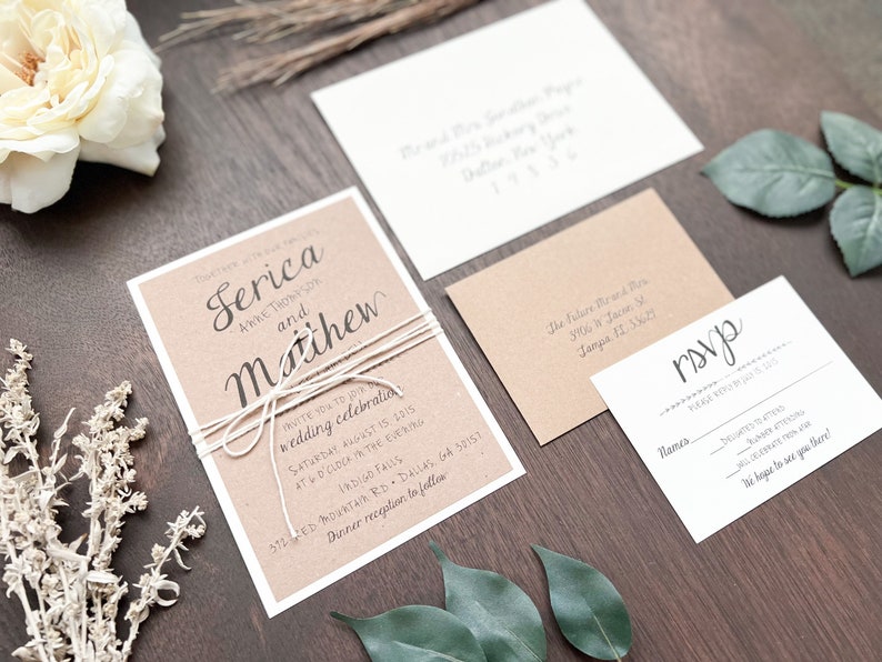 Rustic Wedding Invitation Rustic Chic Wedding Invitation - Etsy