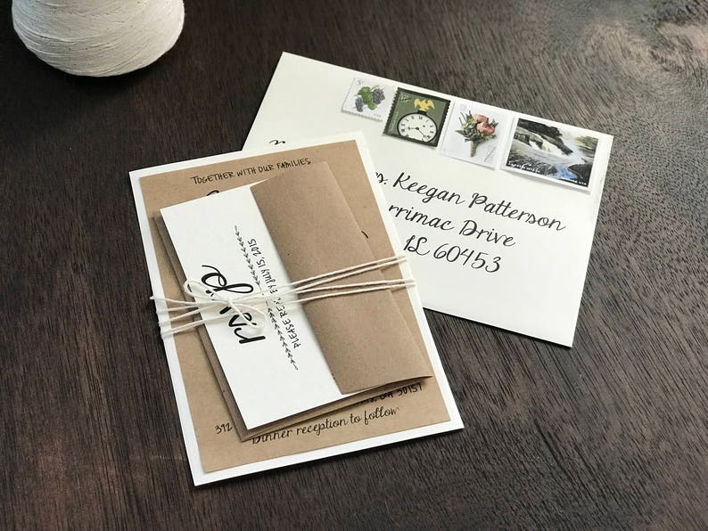 Rustic Wedding Invitation Rustic Chic Wedding Invitation | Etsy