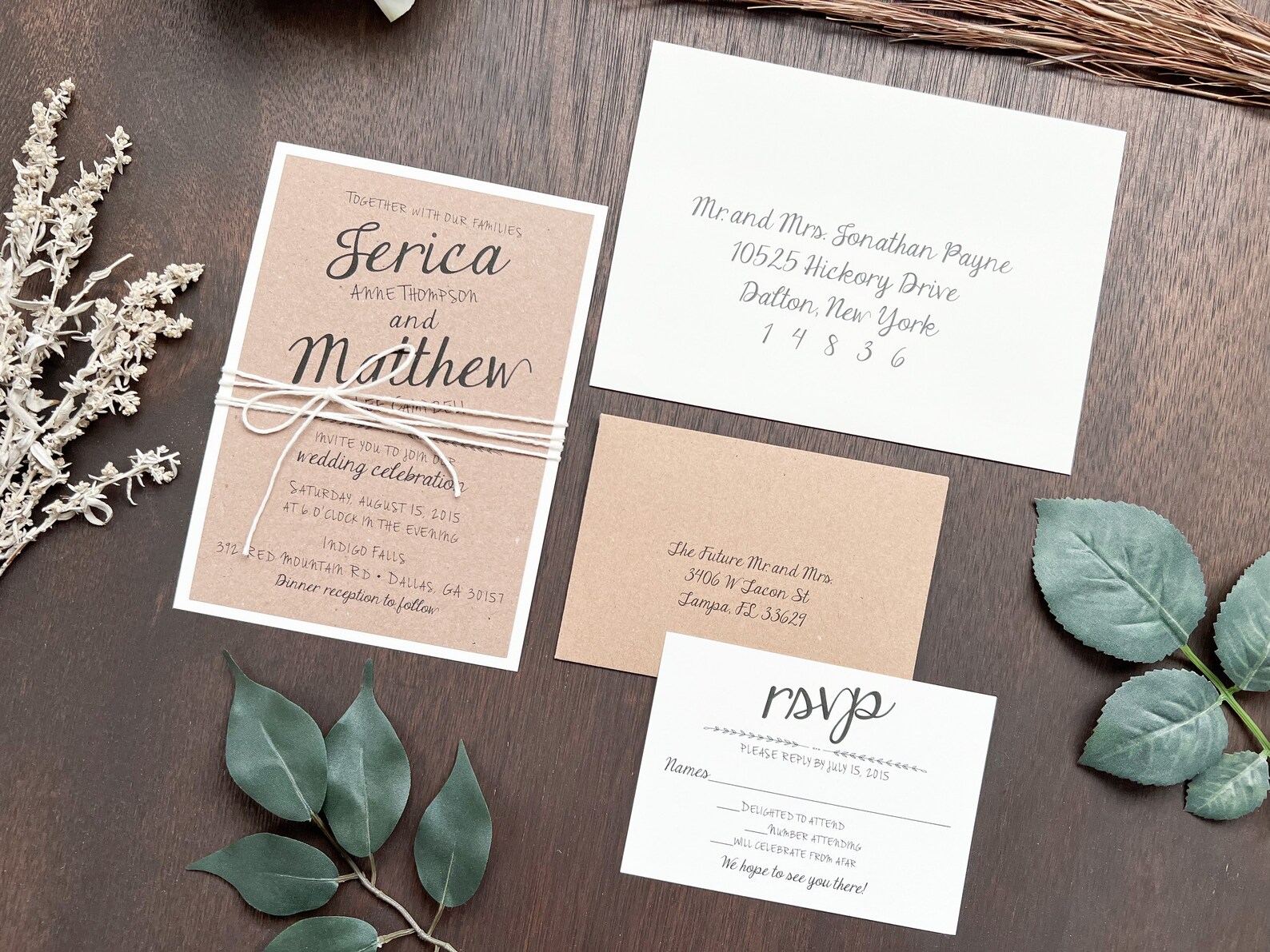 Rustic Wedding Invitation Rustic Chic Wedding Invitation - Etsy