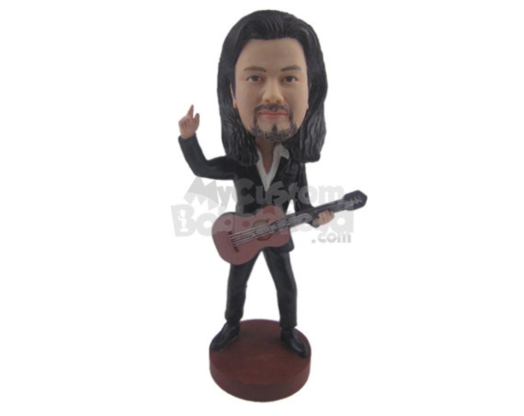 Custom Bobblehead Guitar Player Rock and Roll Guitarist - Etsy