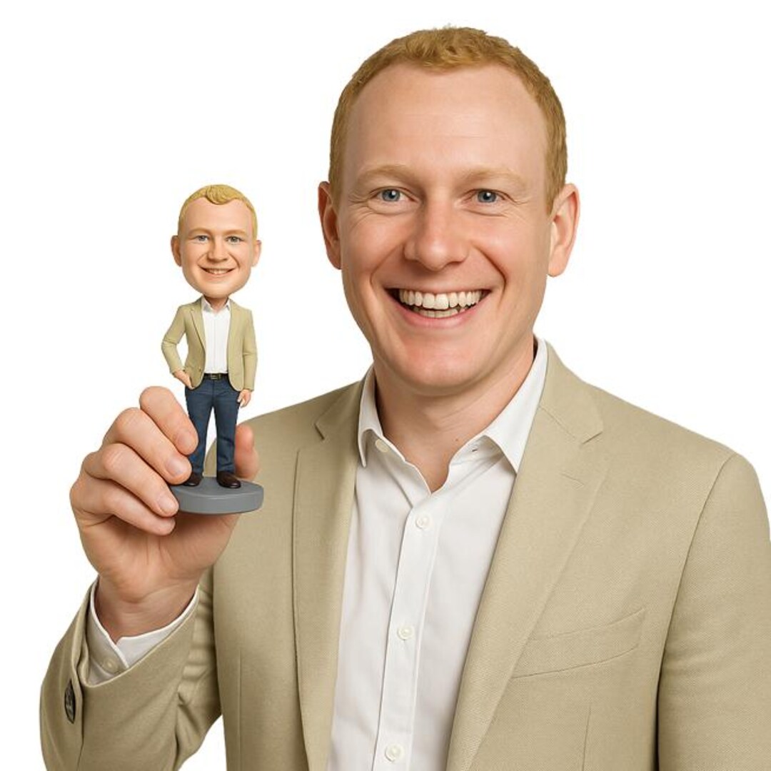 Custom Bobblehead Office Executive in a Blazer, Male Businessman Custom ...