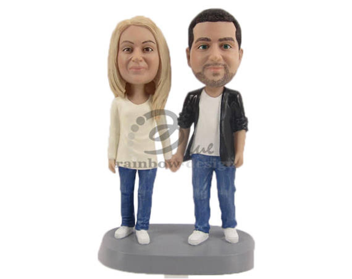 Custom Bobblehead Couple Holding Hands Custom Bobblehead | Etsy