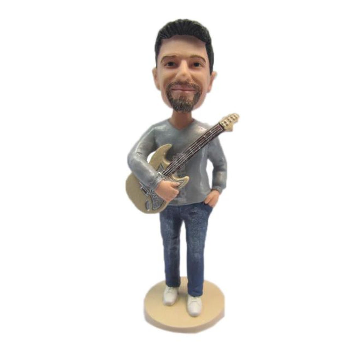 Custom Bobblehead Guitar Aficionado, Guitar Player Custom Bobblehead ...