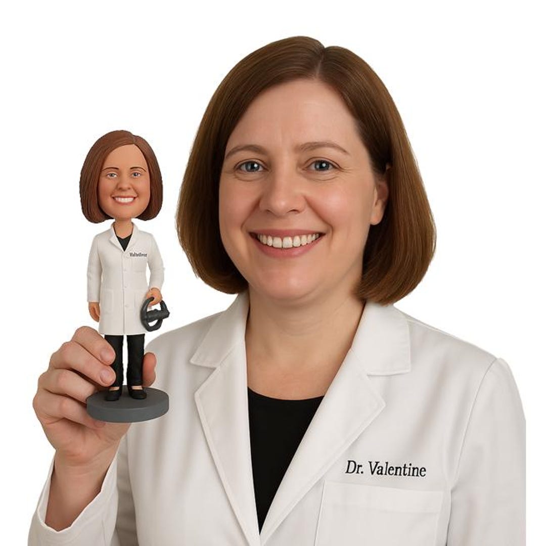 Custom Bobblehead Female Optometrist, Female Physician Doctor Custom ...