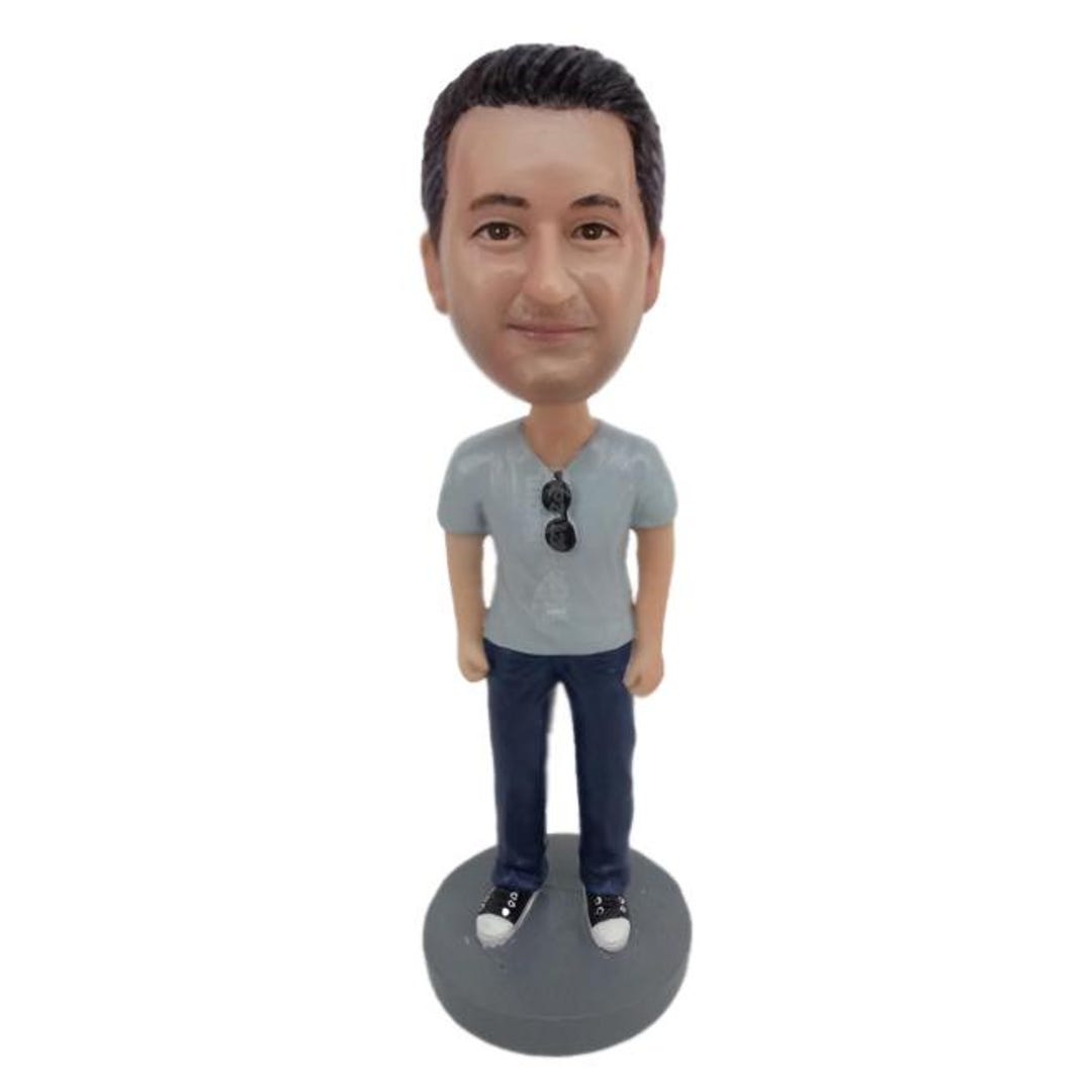 Custom Bobblehead Relaxed Cool Pal, Classy Dude Custom Bobblehead ...