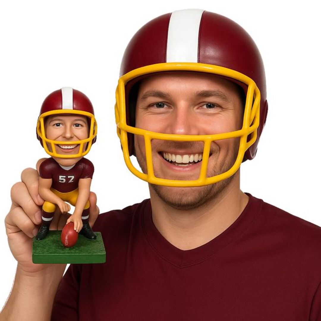 Custom Bobblehead Football Dude, Football Player Custom Bobblehead ...