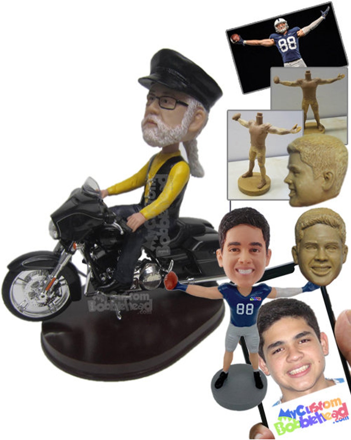 Custom Bobblehead Hardcore Biker Motorcycle Rider Custom - Etsy