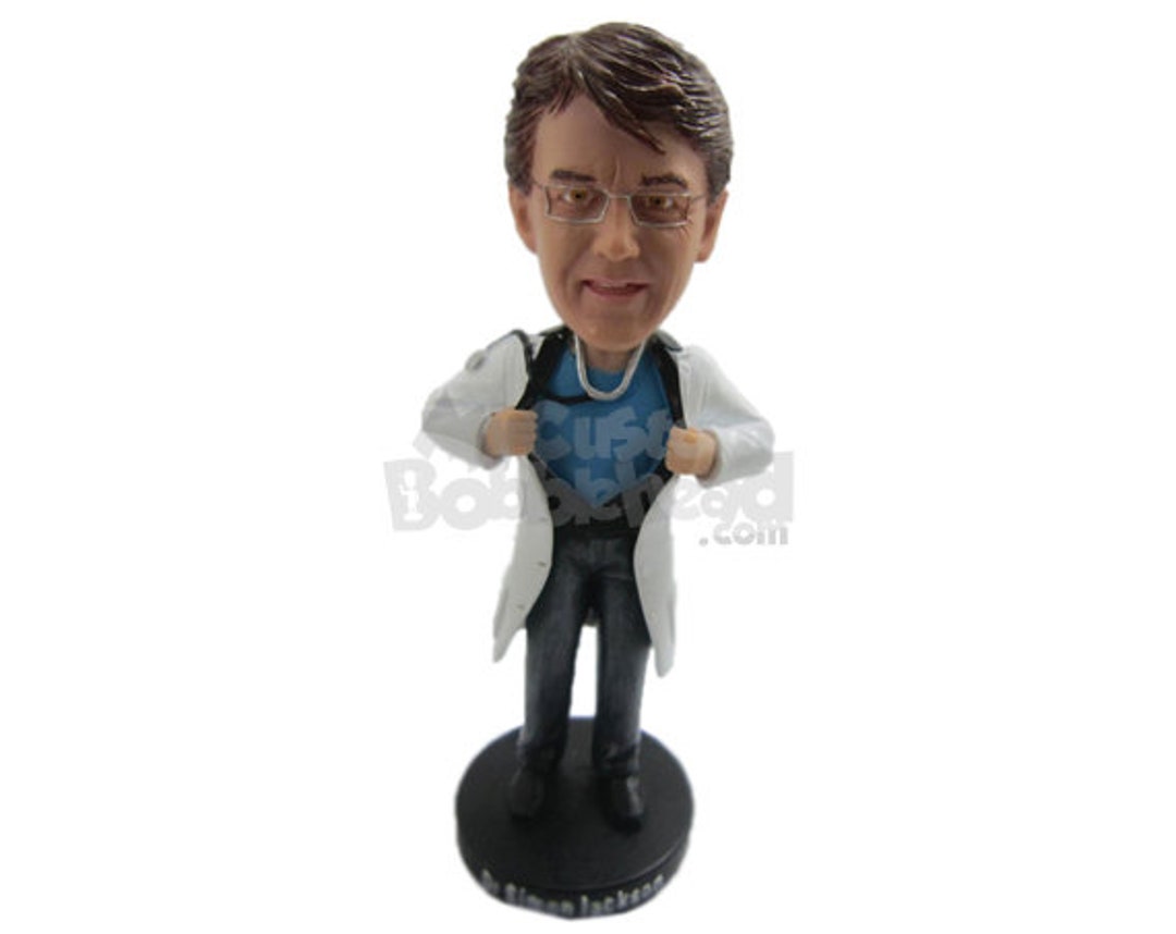 Custom Bobblehead Super Male Physician, Doctor Custom Bobblehead, Super ...