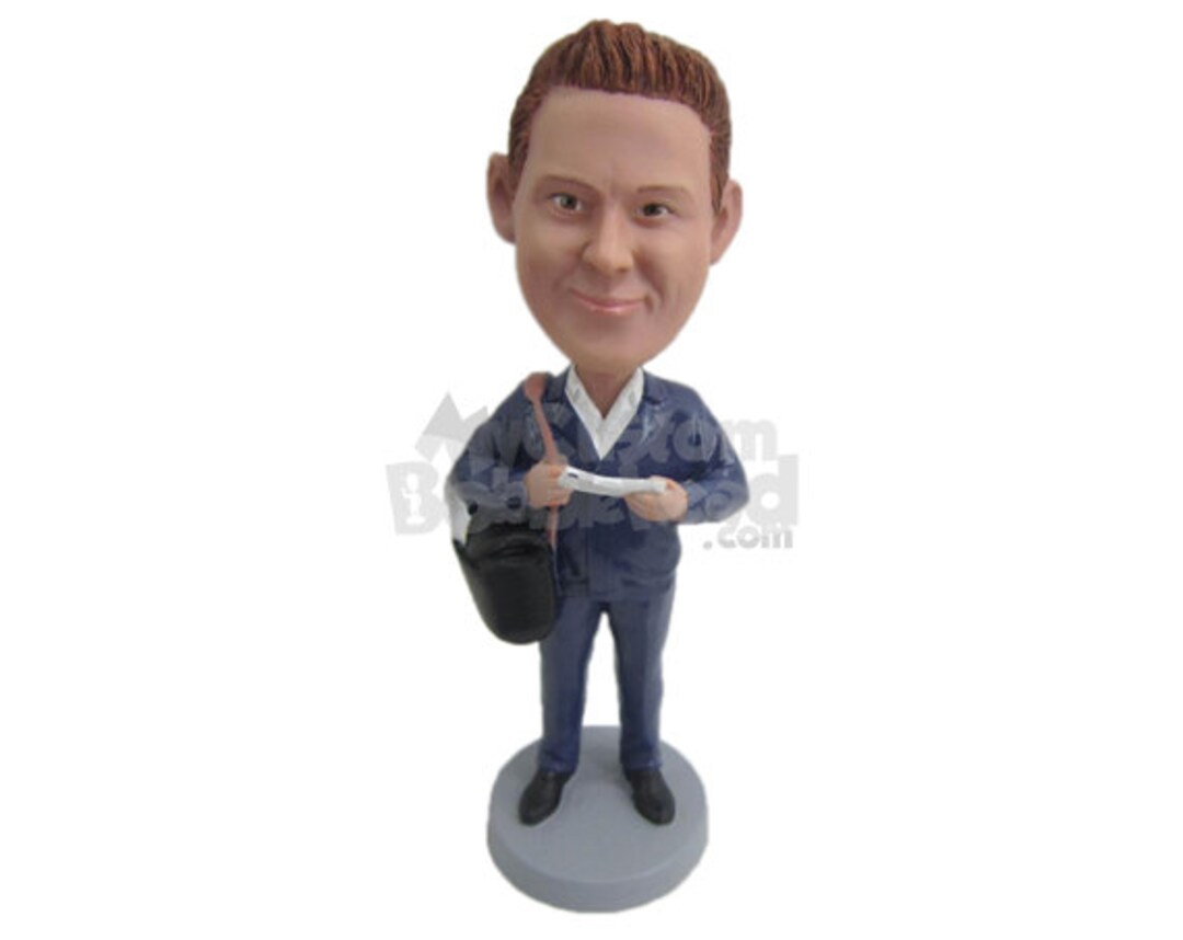 Custom Bobblehead Mail Carrier, Postman Custom Bobblehead, Letter ...