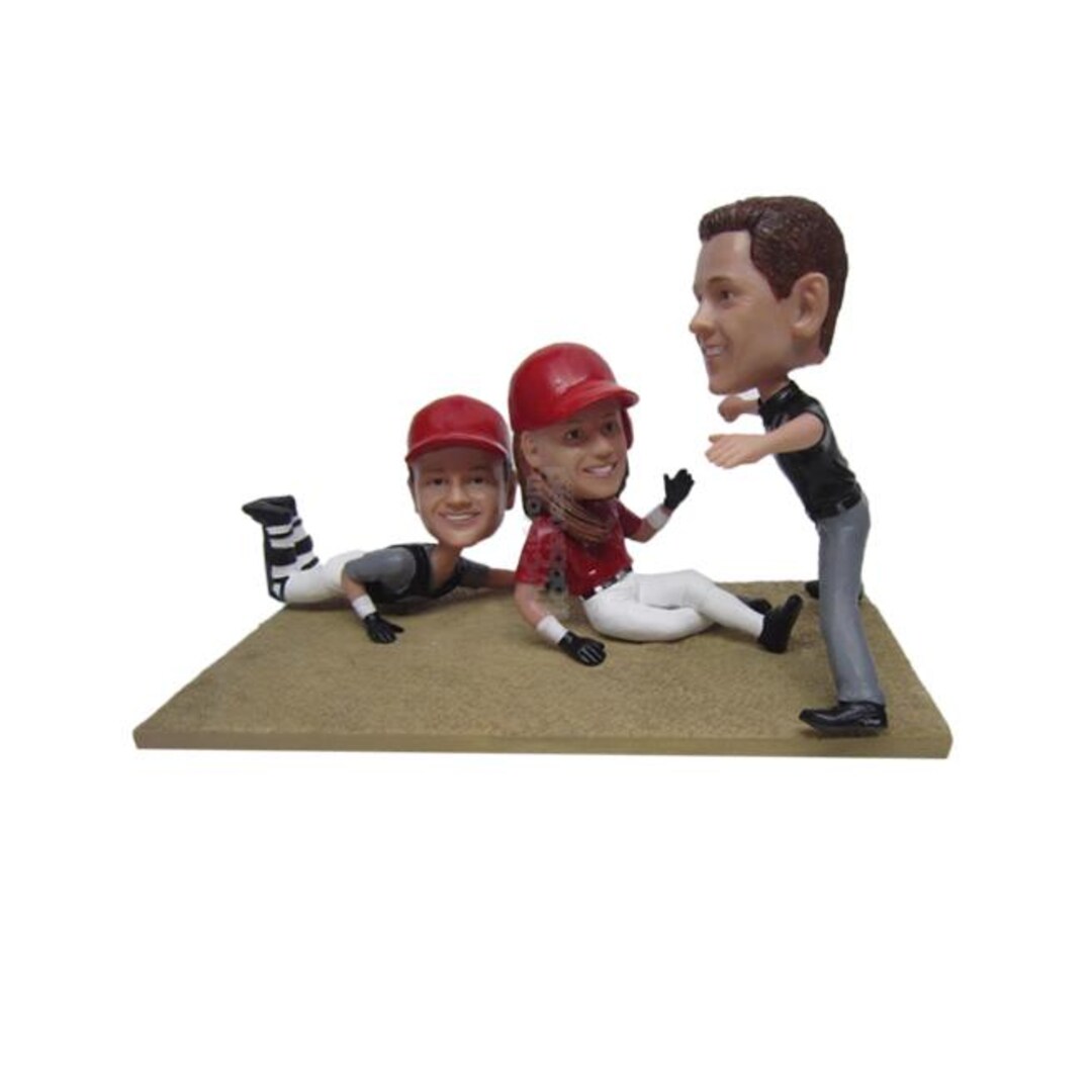 Custom Bobblehead Baseball Players in Action, Baseball Umpire Catcher ...