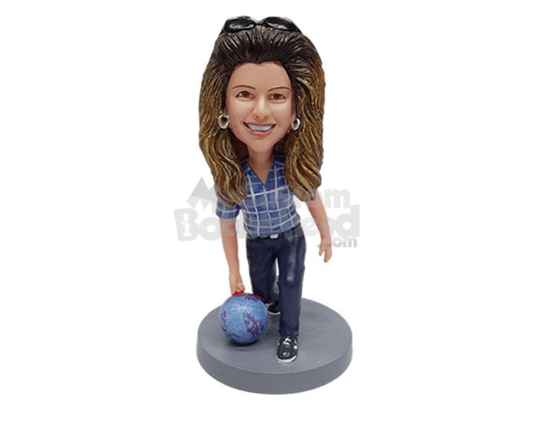 Custom Bobblehead Female Bowling Professional, Female Bowler Custom ...