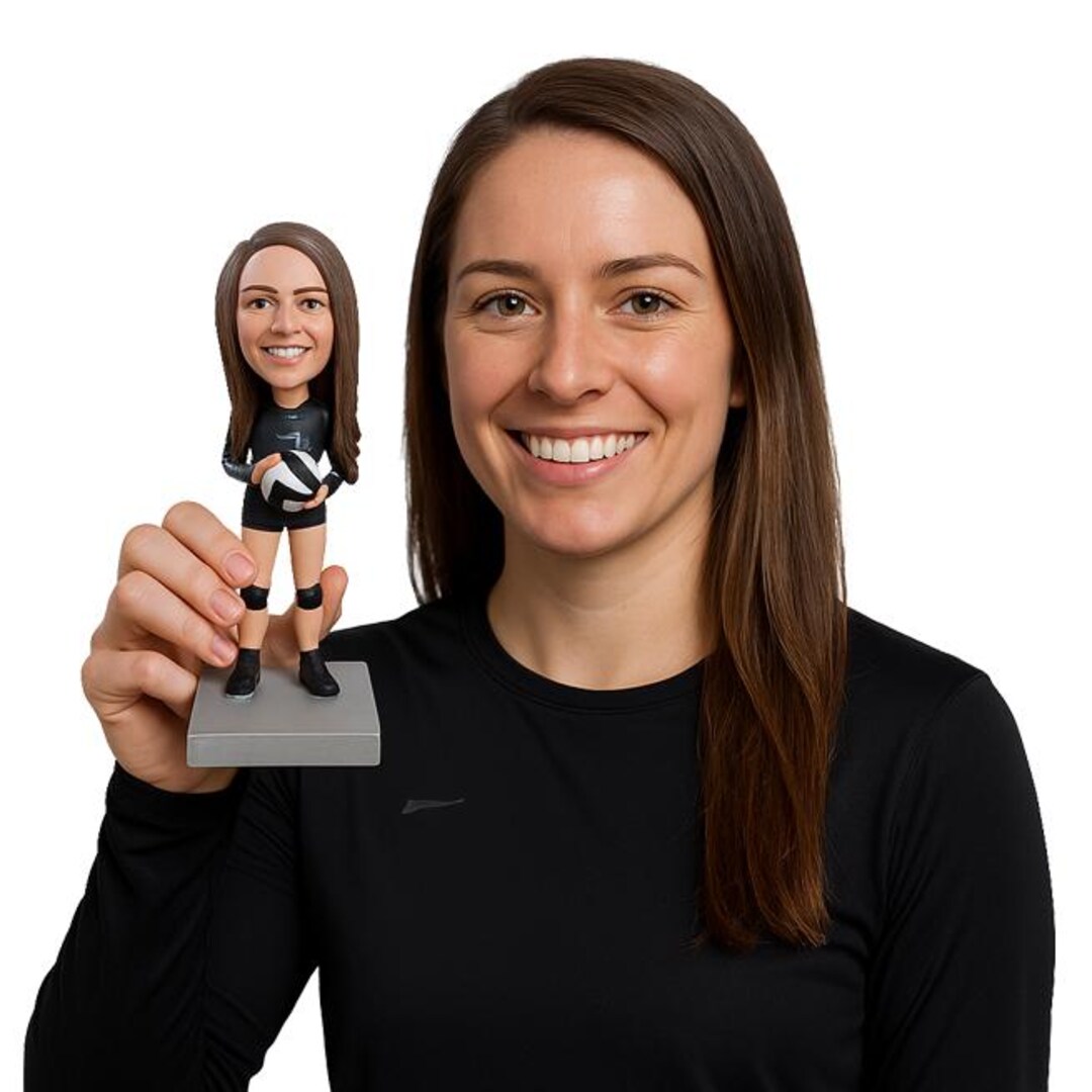 Custom Bobblehead Volleyball Player Holding Ball, Volleyball Custom ...