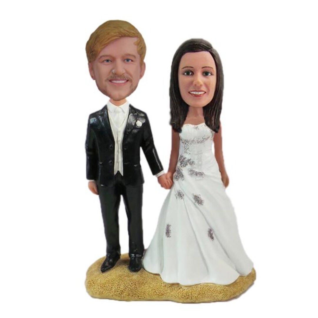 Custom Bobblehead Beach Loving Wedding Couple Destination Wedding ...