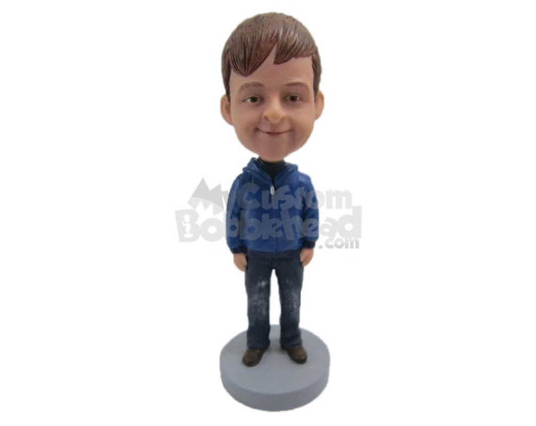 Custom Bobblehead Elementary School Boy, Little Boy in Jeans Custom ...