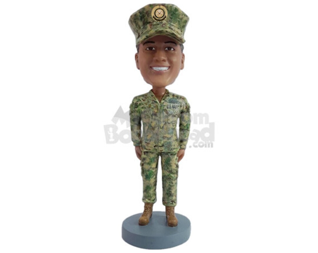 Custom Bobblehead Arm Forces, Soldier Custom Bobblehead, Army Custom ...