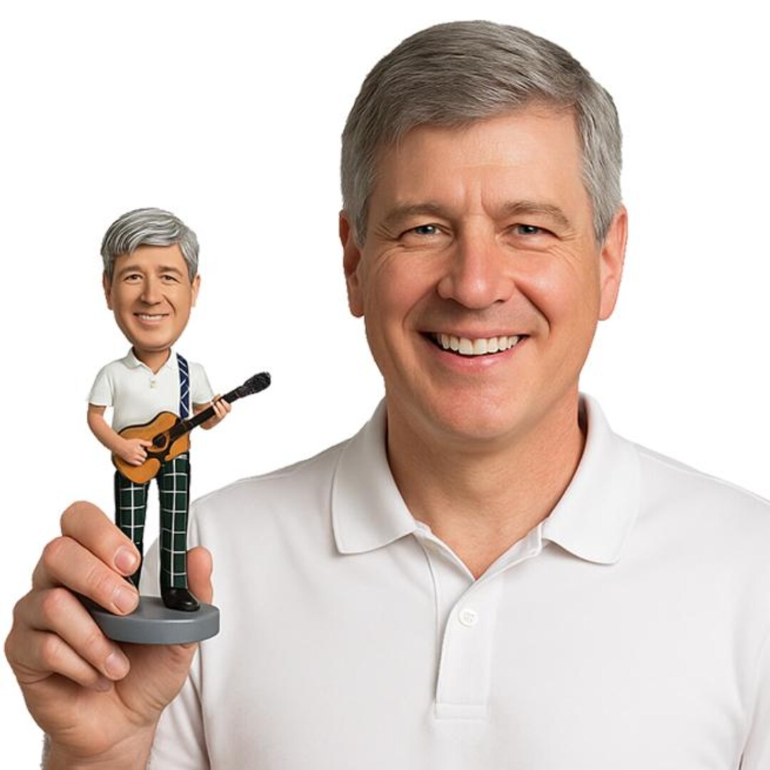 Custom Bobblehead Guitar Player, Guitarist Custom Bobblehead, Musical ...