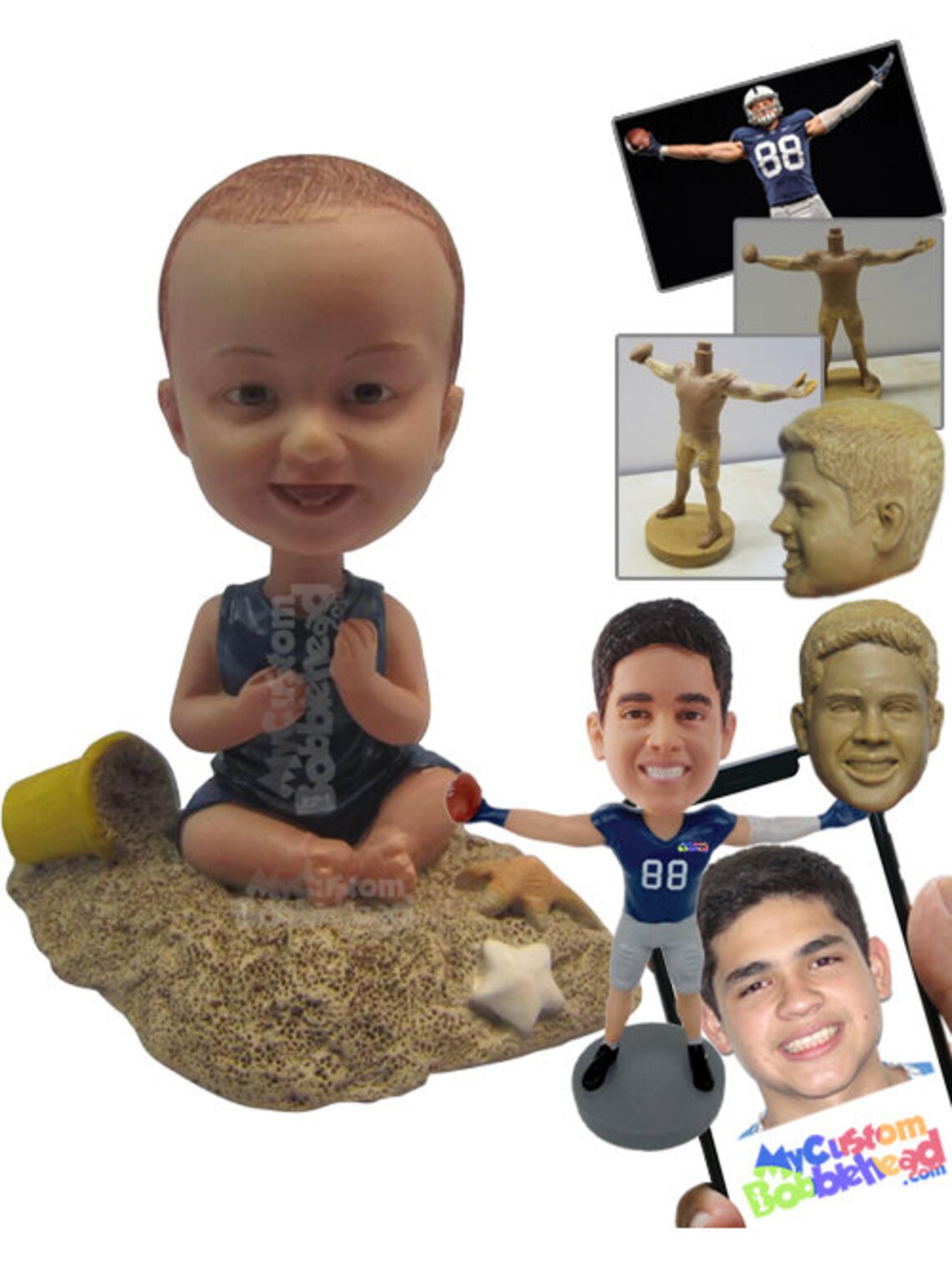 Custom Bobblehead Cute Baby at the Beach Gorgeous Baby - Etsy
