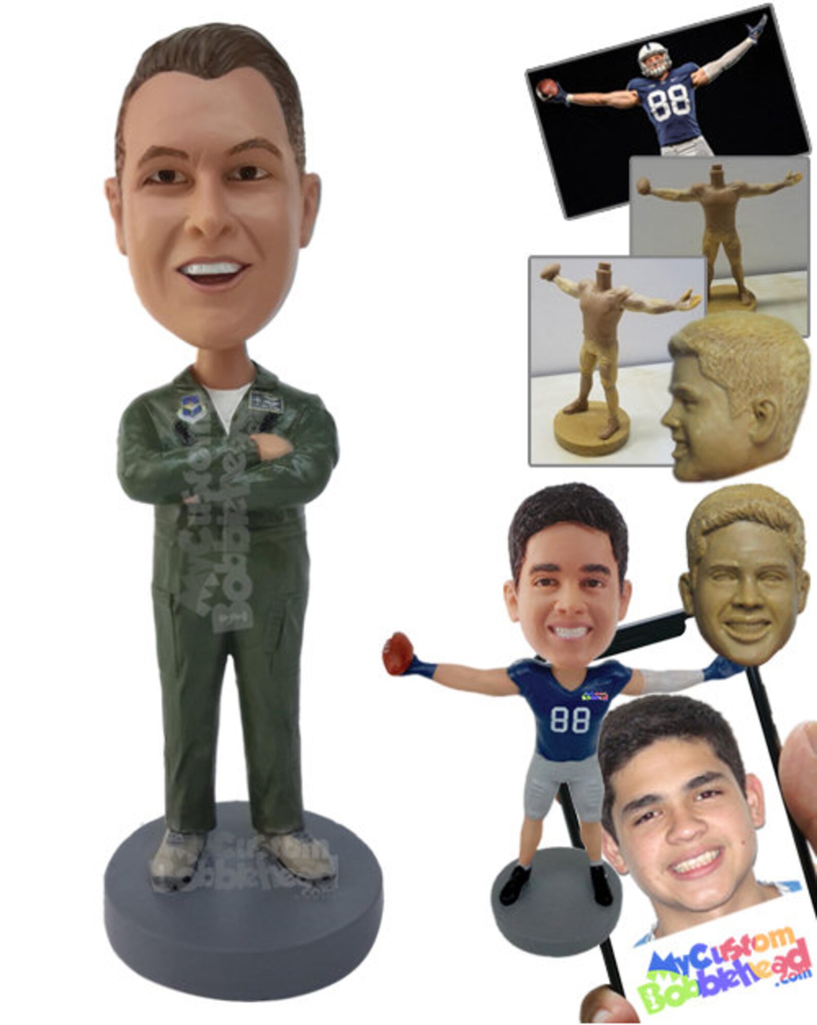 Custom Bobblehead Air Force Pilot Army Pilot Custom - Etsy