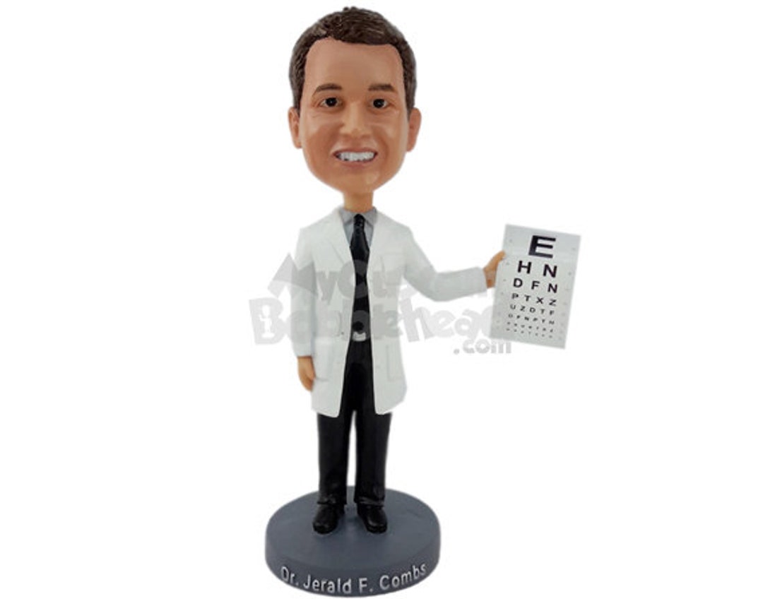 Custom Bobblehead Male Optometrist, Male Physician Doctor Custom ...