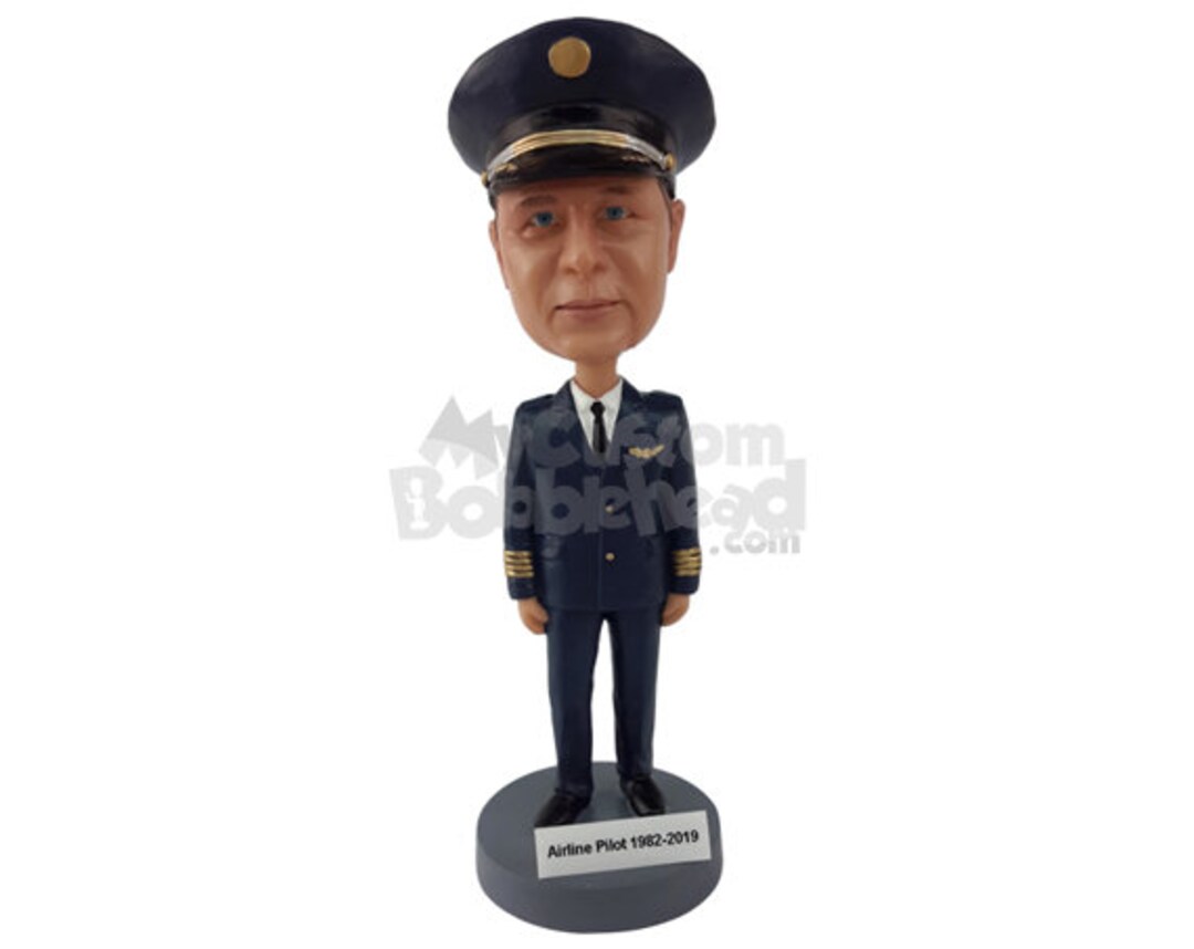 Custom Bobblehead Commercial Airline Pilot, Police Captain Custom ...