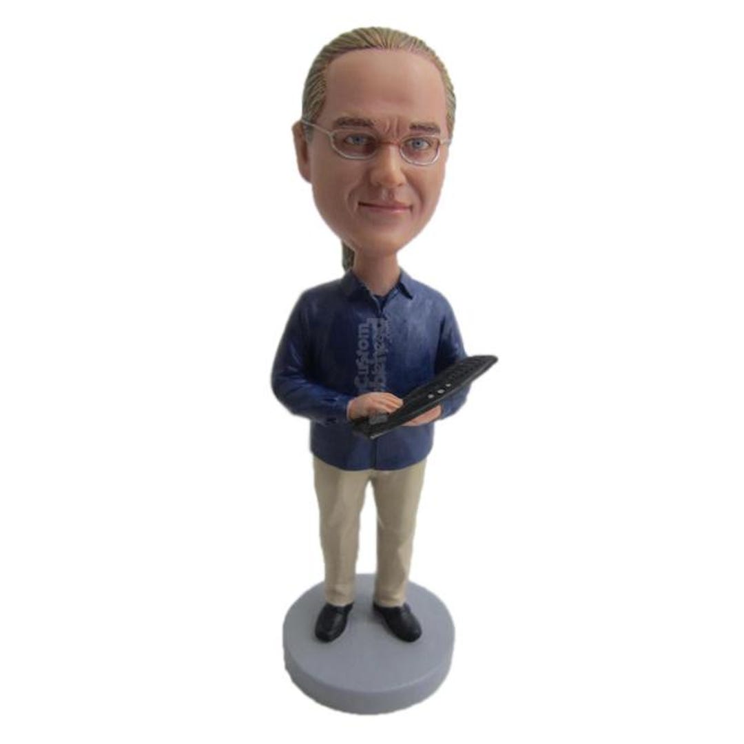 Custom Bobblehead Computer Geek, IT Guy With Computer Keyboard Custom ...