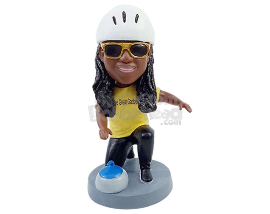 Custom Bobblehead Curler Aficionado, Champion Curling Custom Bobblehead ...