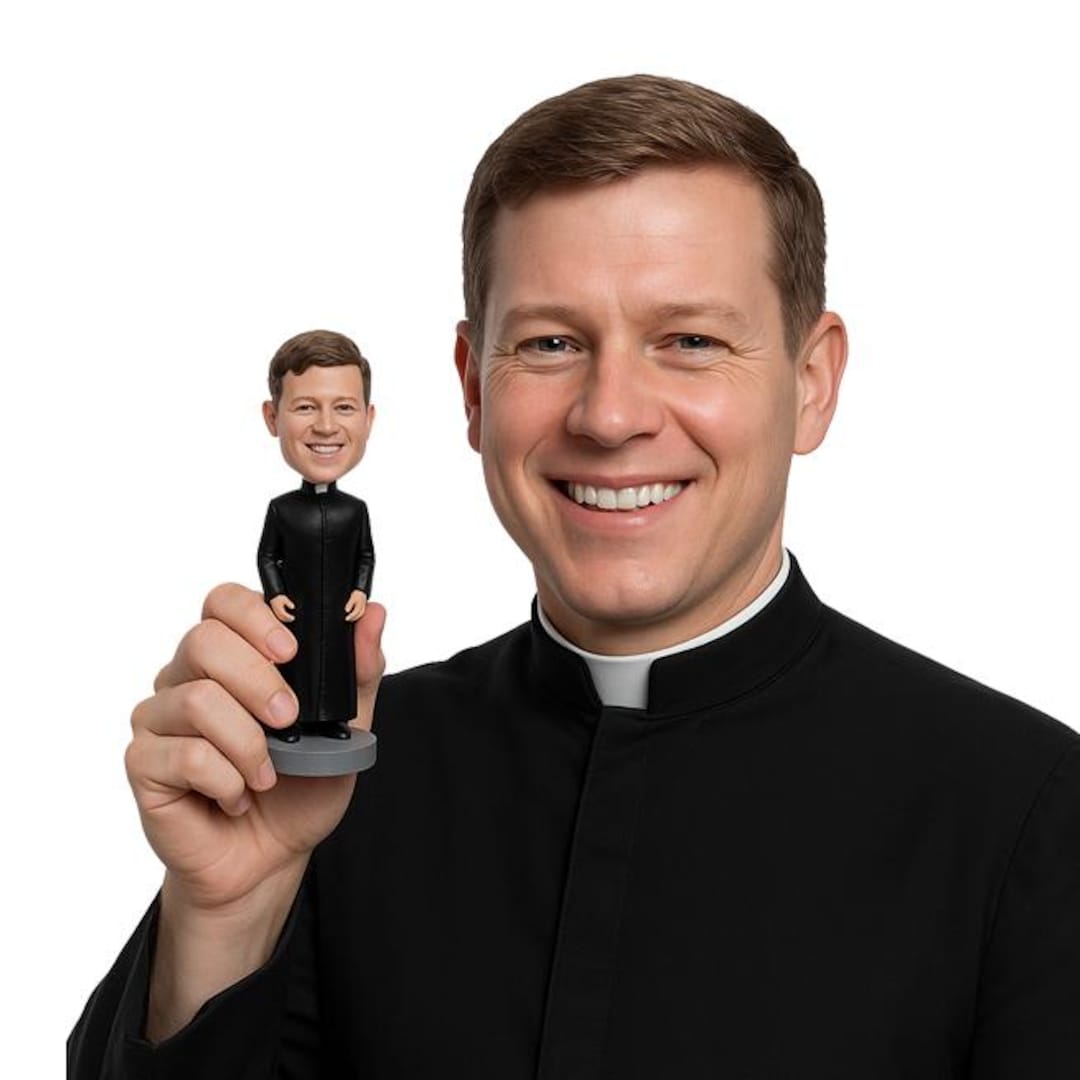 Custom Bobblehead Young Catholic Priest Custom Bobblehead, Religious ...