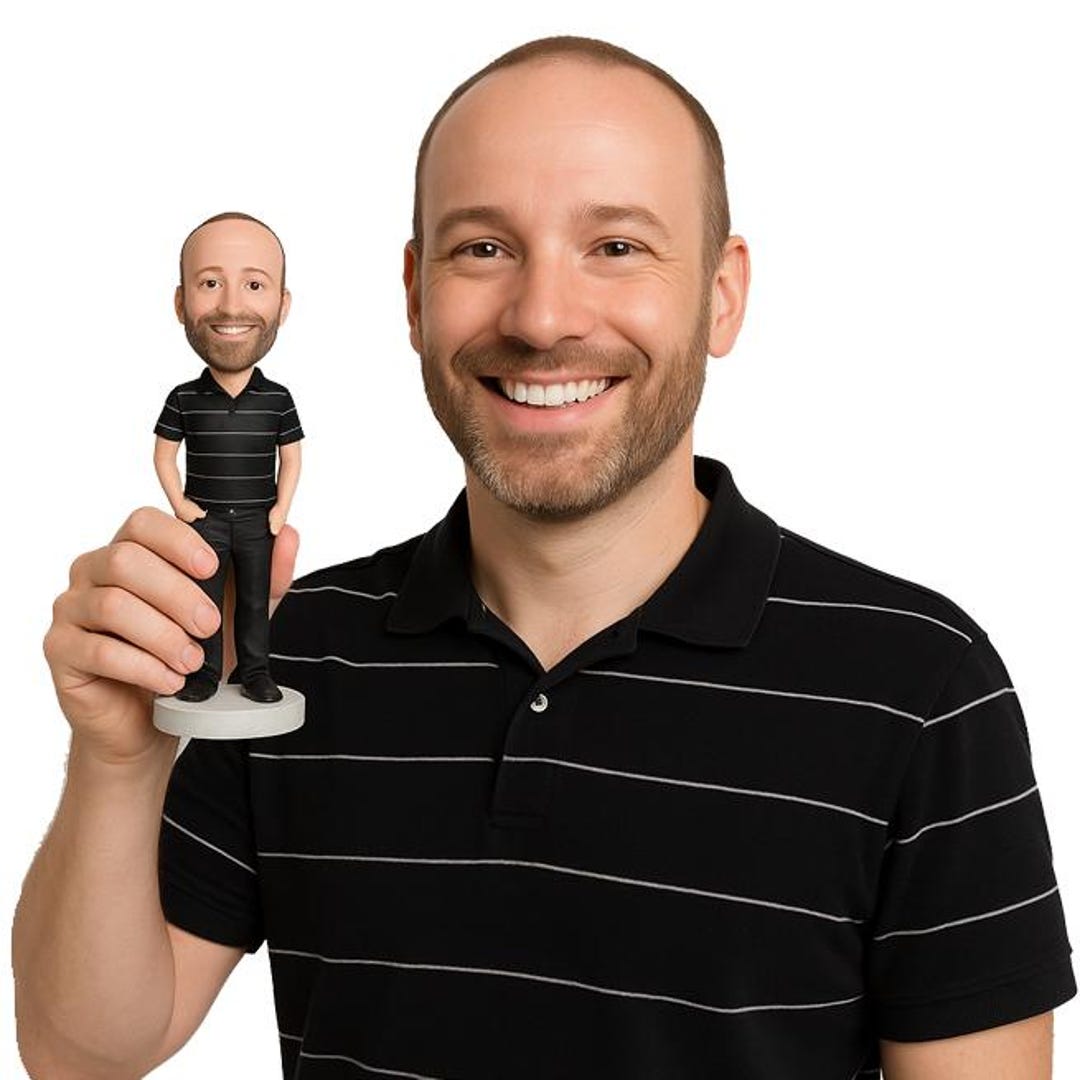 Custom Bobblehead Casual Male With Hands in Pockets, Casual Custom ...